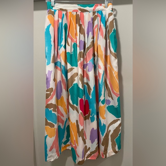 Diversity | Skirts | Vintage Diversity 8s 90s Pastel Colorful Multicolor Patterned Midi Skirt ...